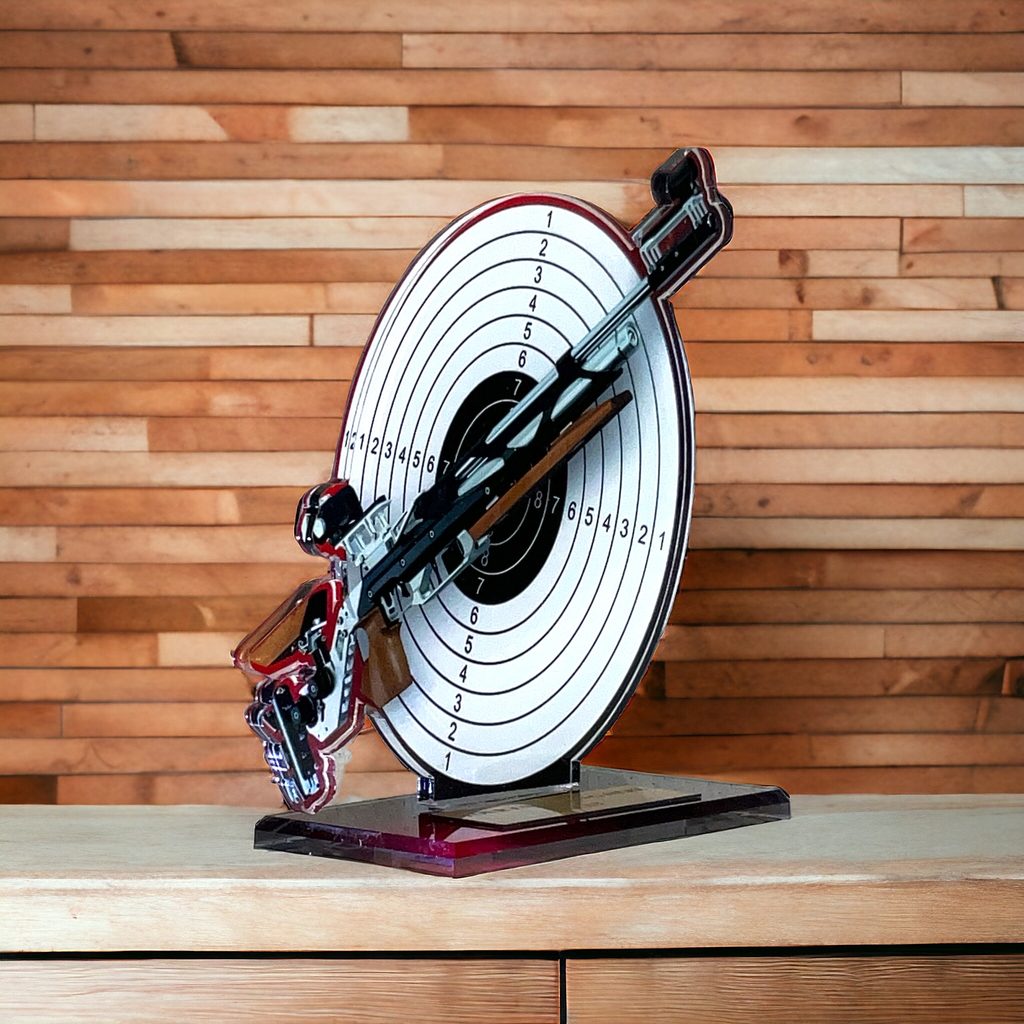Cannes Printed Acrylic Rifle Shooting Trophy | Trophy Monster ⭐ USA