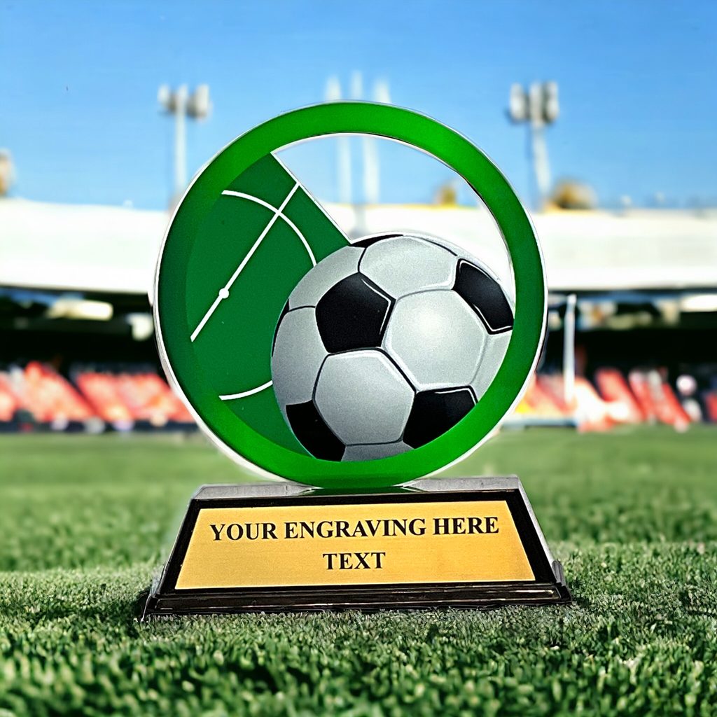 Soccer Ball and Field Trophy | Trophy Monster ⭐ USA