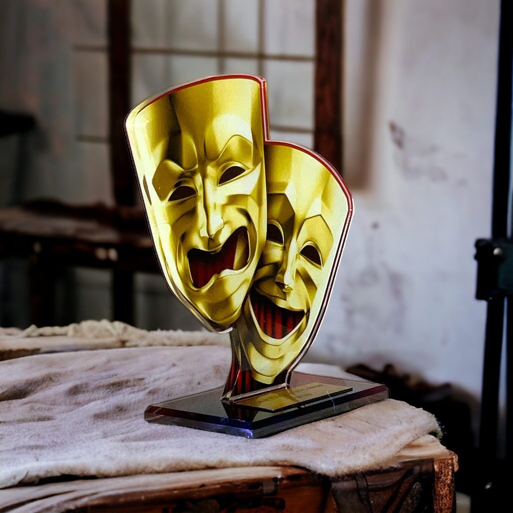 Cannes Printed Acrylic Drama Theatre Trophy | Trophy Monster ⭐ USA