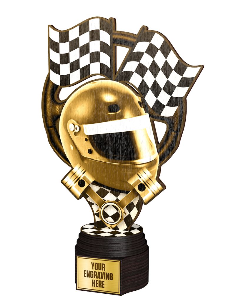 Frontier Classic Real Wood Motorsport Trophy | Trophy Monster ⭐ USA