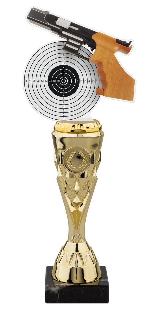 Silver Pistol Shooting Acrylic Top Trophy | Trophy Monster ⭐ USA