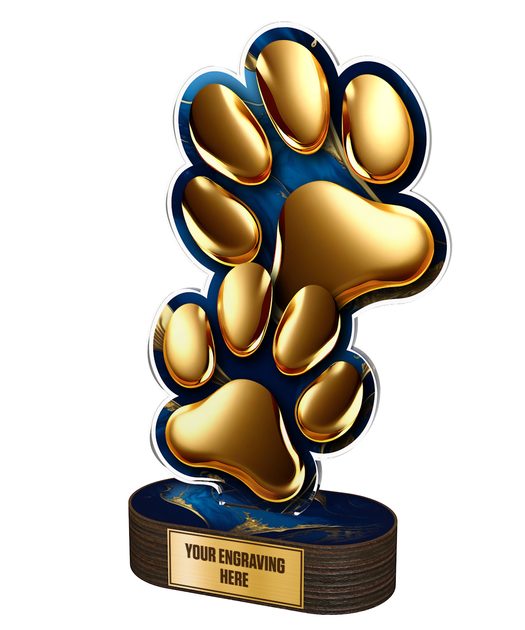 Altus Color Dog Paw Trophy | Trophy Monster ⭐ USA
