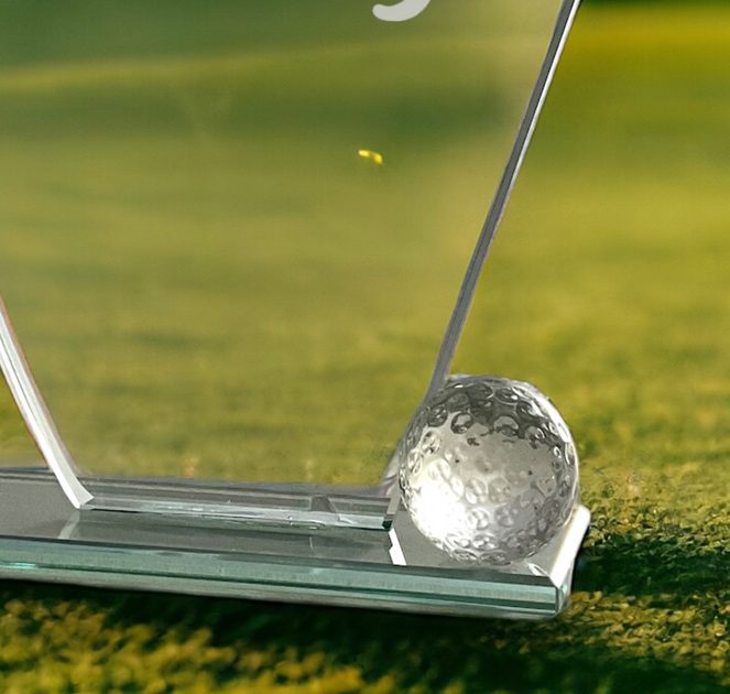 Troy Glass Golf Award | Trophy Monster ⭐ USA