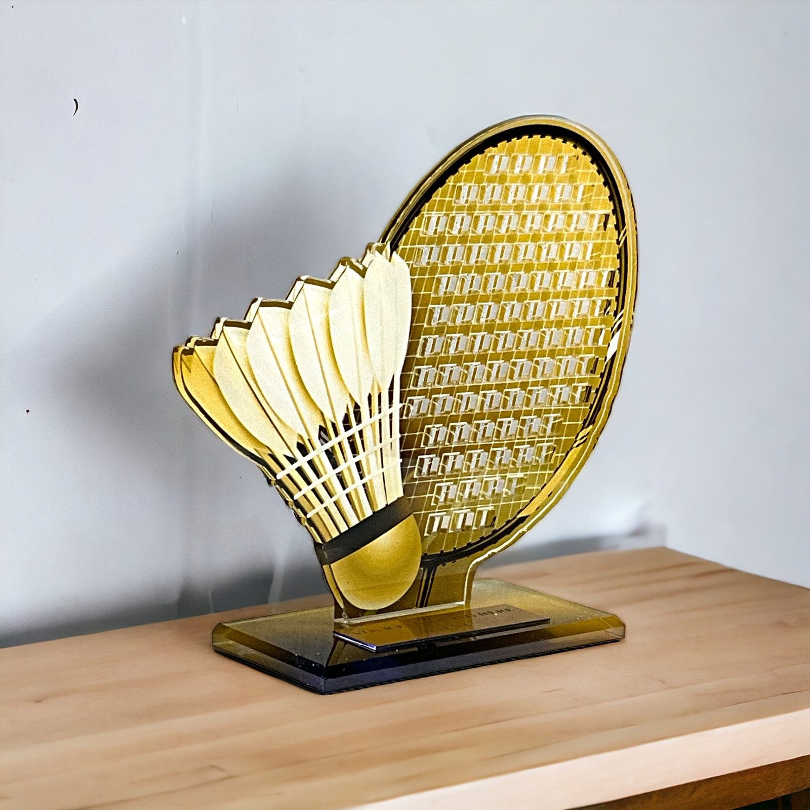 Cannes Printed Acrylic Badminton Trophy | Trophy Monster ⭐ USA