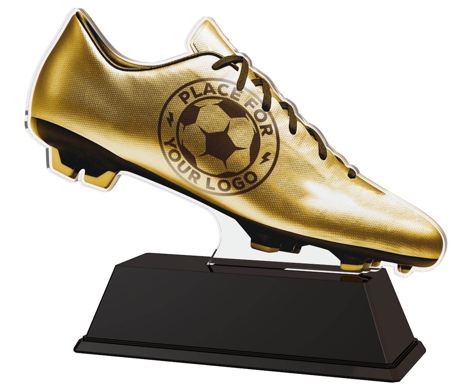 Custom Golden Boot 2D Soccer Trophy | Trophy Monster ⭐ USA