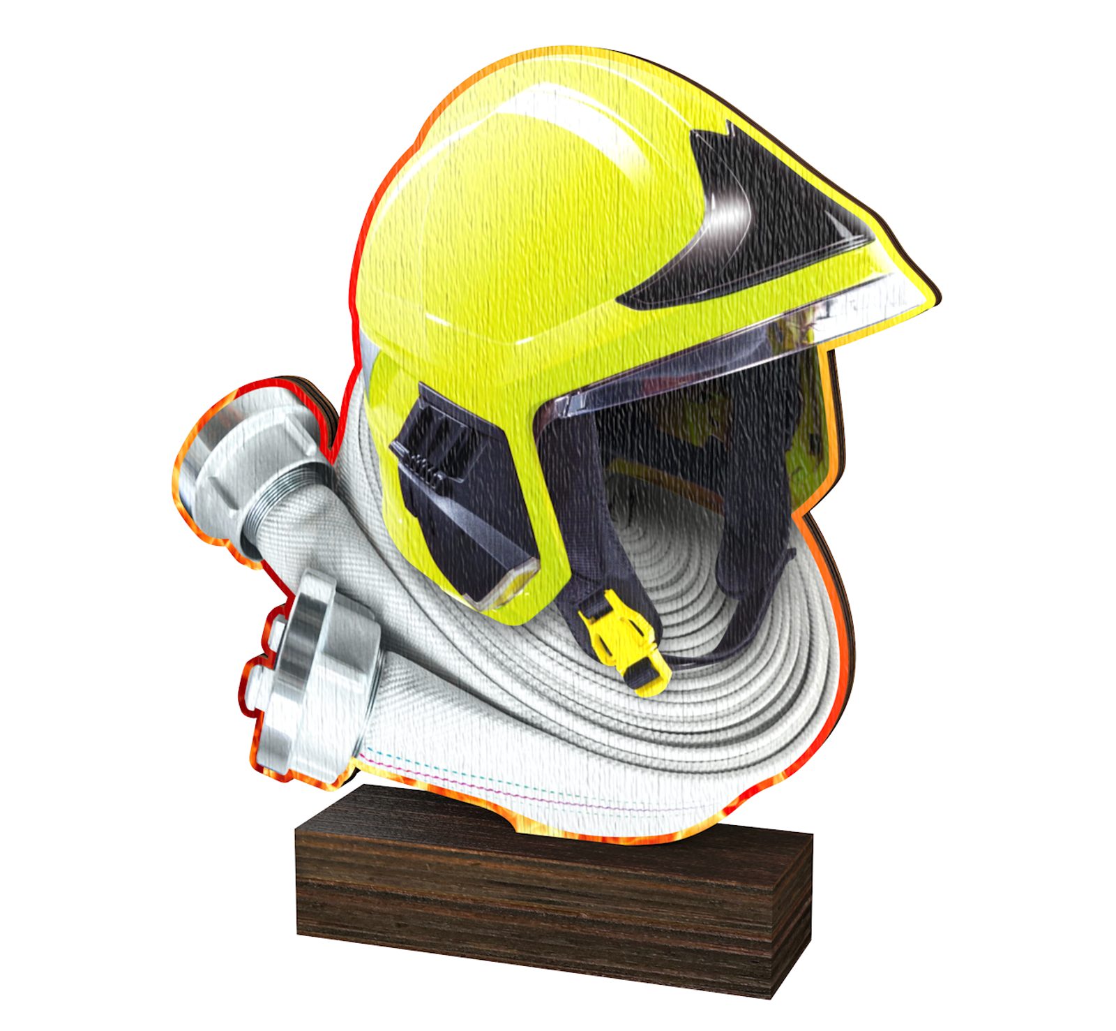 Sierra Firefighter Real Wood Trophy | Trophy Monster ⭐ USA