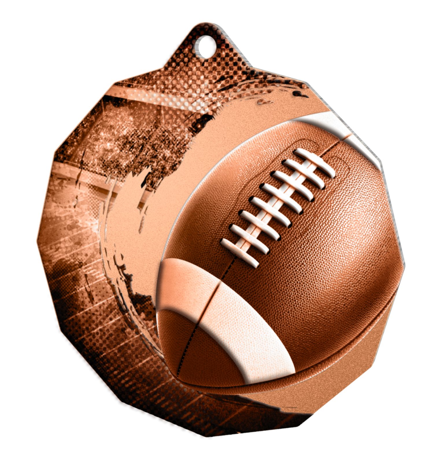 Polygon Classic Stainless Steel American football Medal | Trophy ...