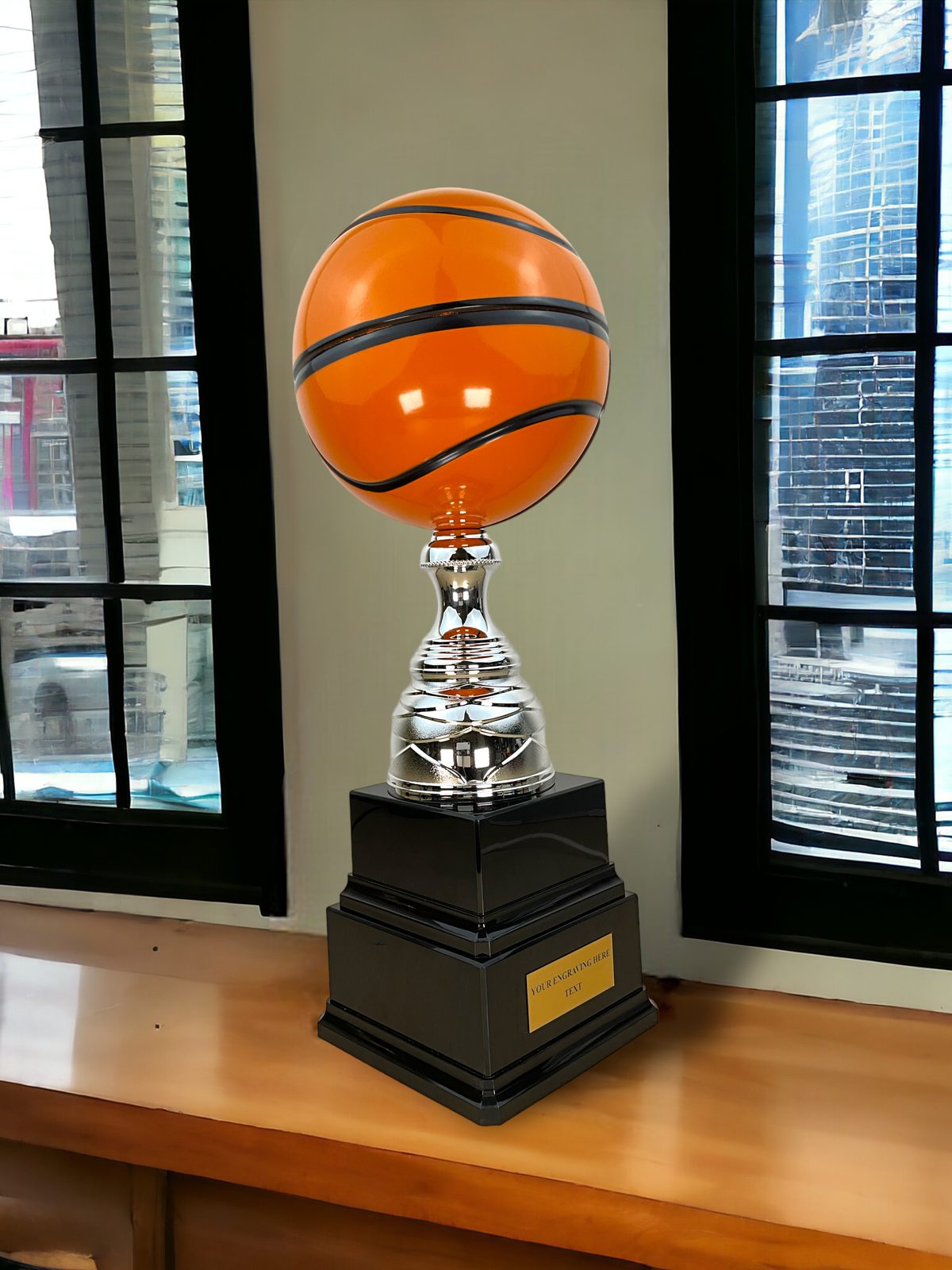 Sealy Tower Silver Basketball Trophy | Trophy Monster ⭐ USA
