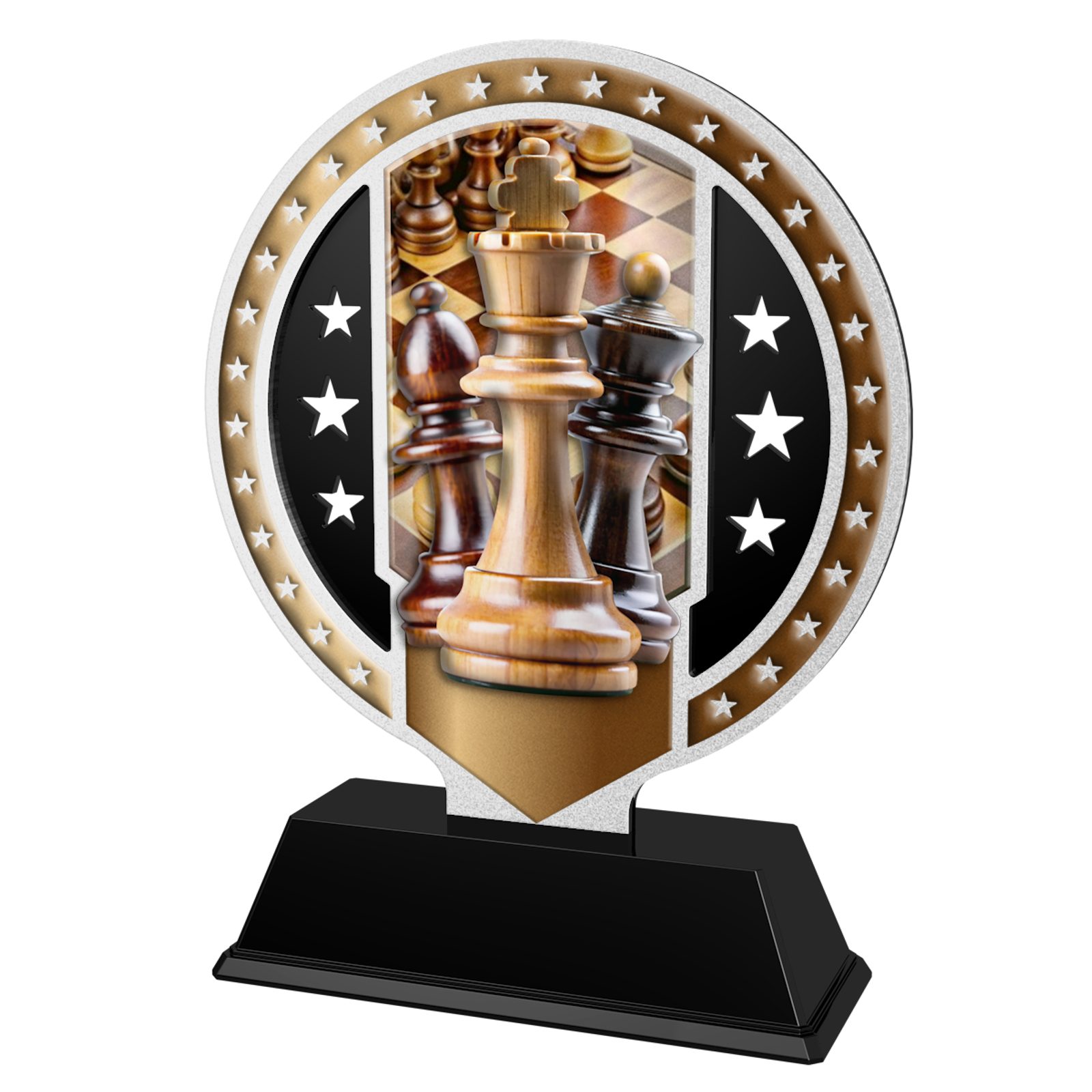 Sentinel Stainless Steel Chess Trophy | Trophy Monster ⭐ USA