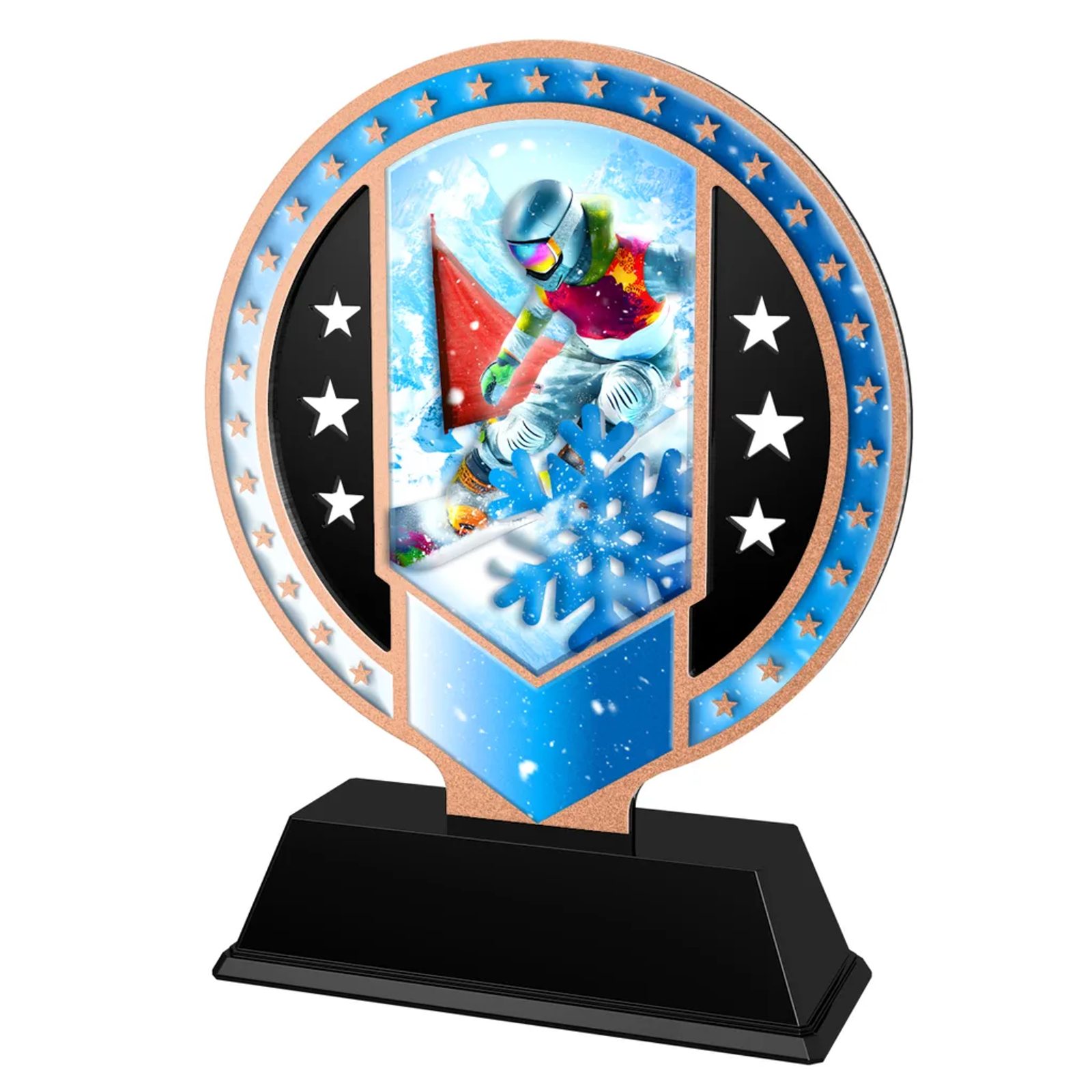 Sentinel Stainless Steel Snowboarding Trophy | Trophy Monster ⭐ USA