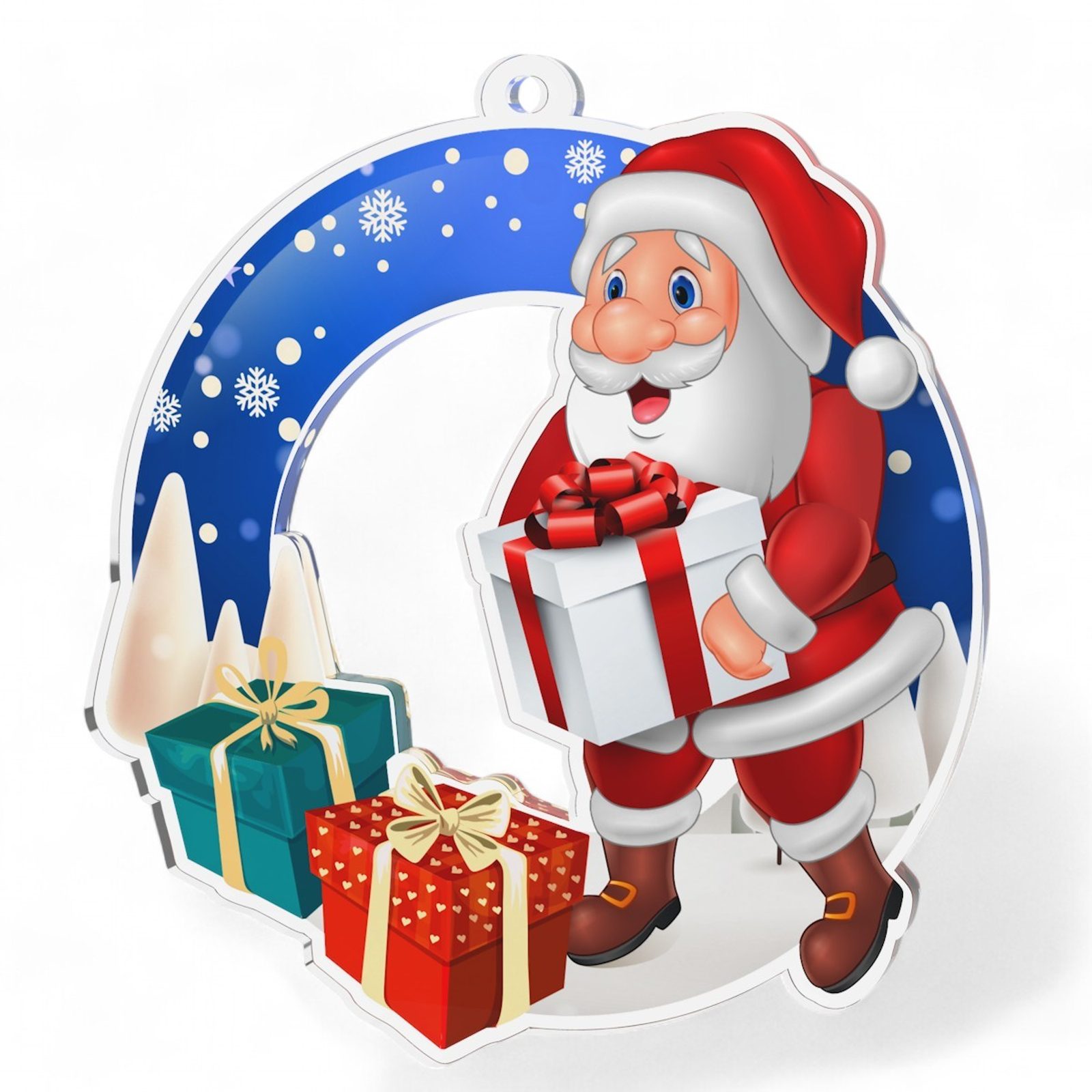 Snowy Father Christmas Presents Medal | Trophy Monster ⭐ USA