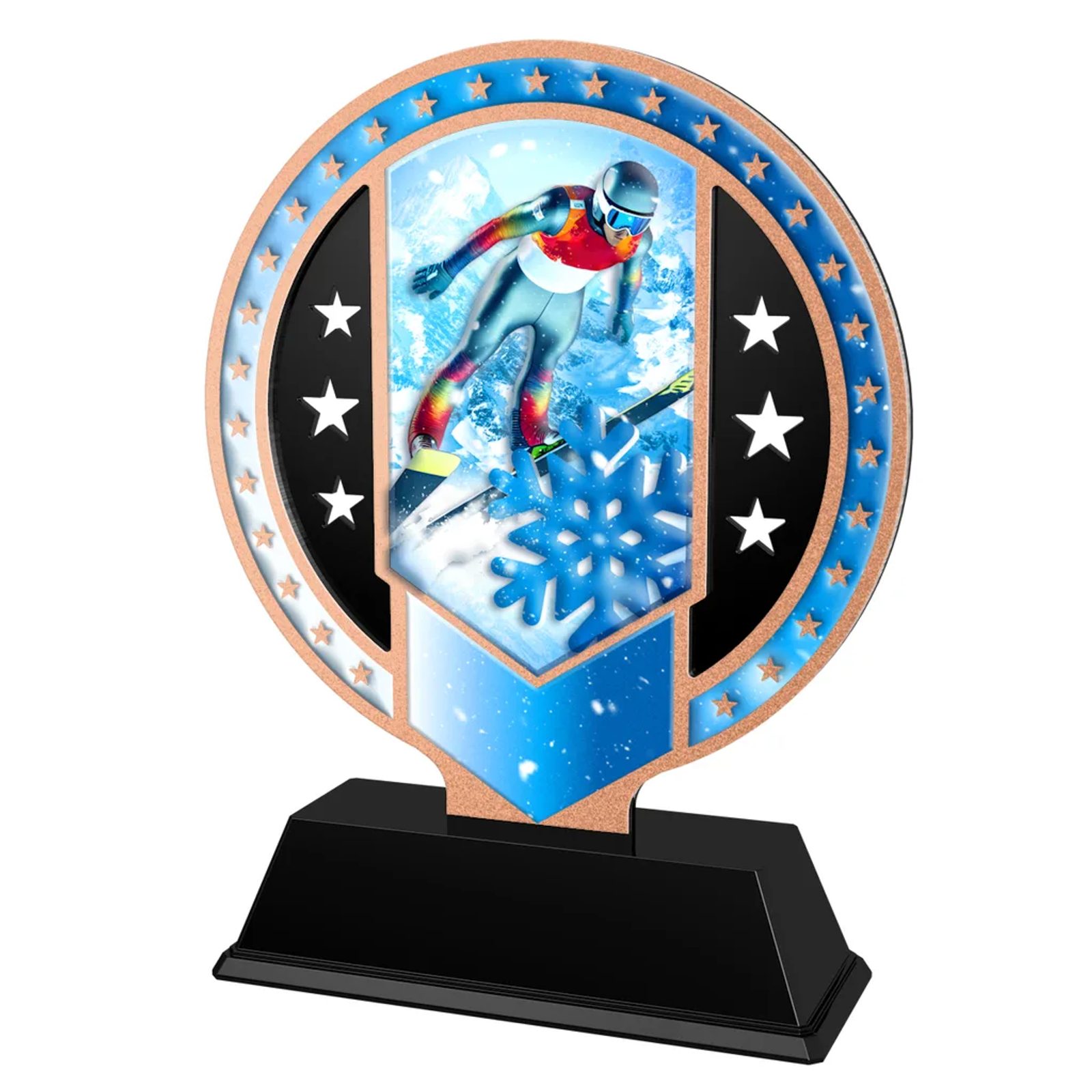 Sentinel Stainless Steel Ski Jumping Trophy | Trophy Monster ⭐ USA