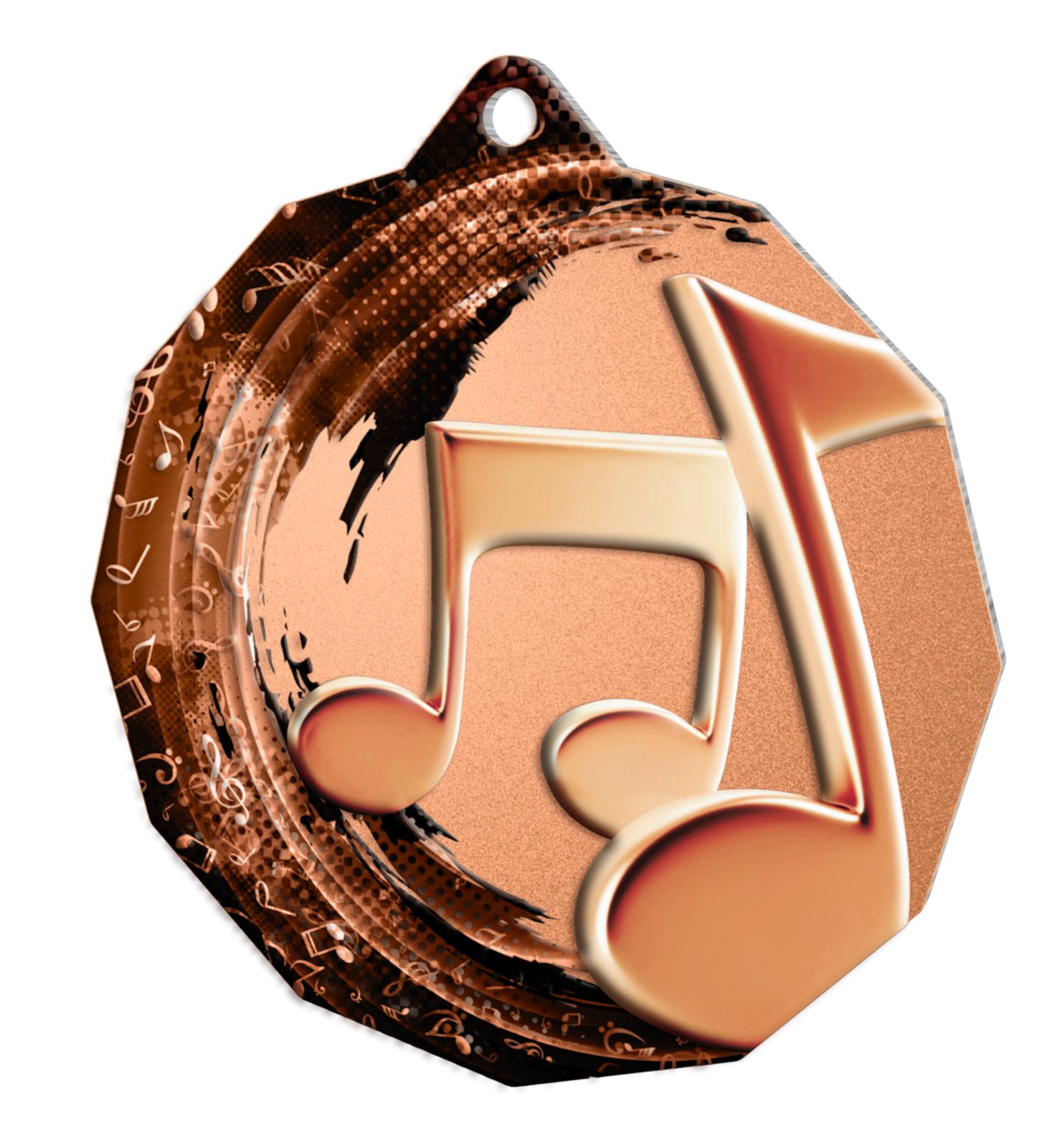Polygon Classic Stainless Steel Music Medal | Trophy Monster ⭐ USA