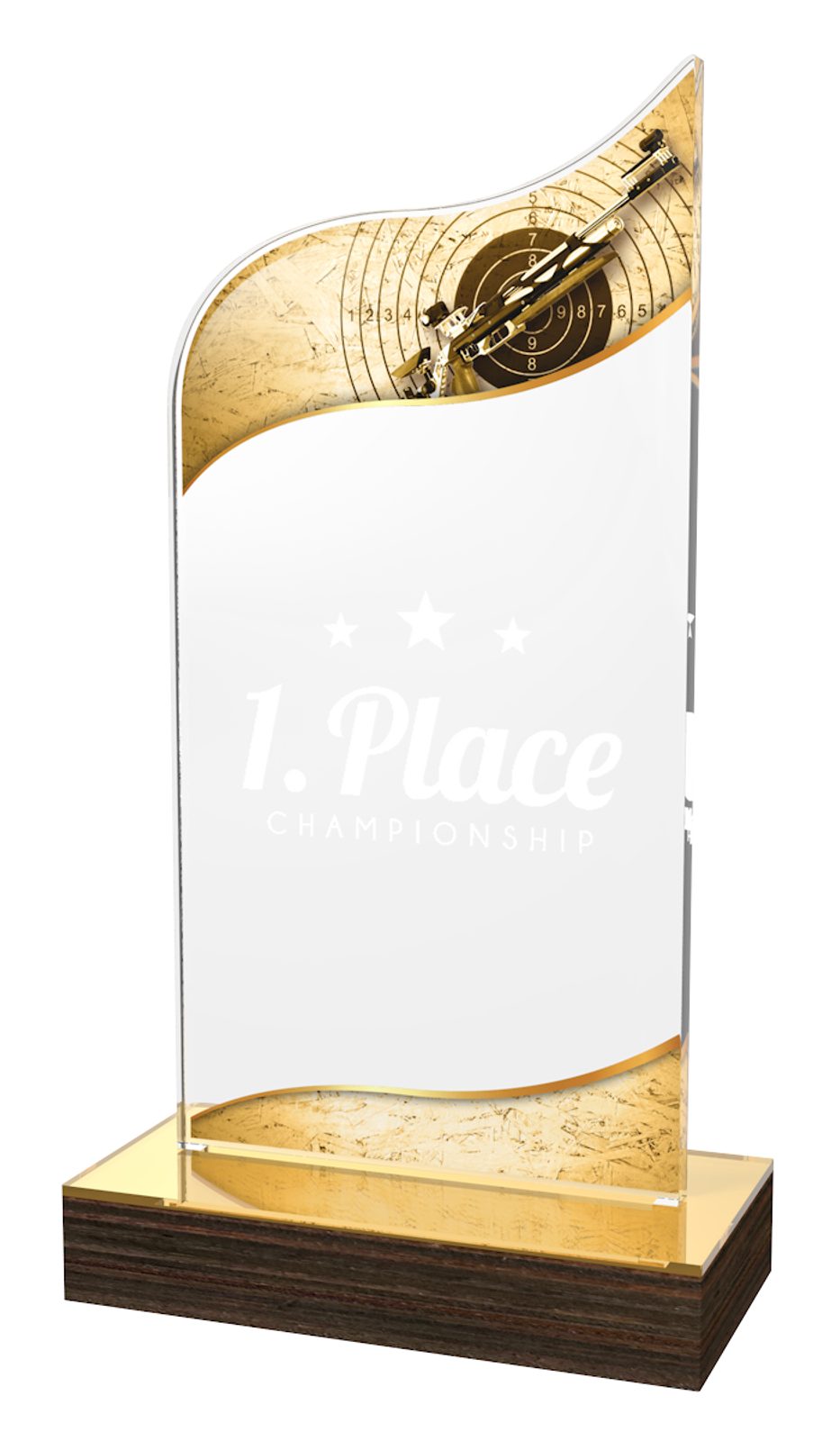 United Acrylic Wood Classic Shooting Trophy | Trophy Monster ⭐ USA