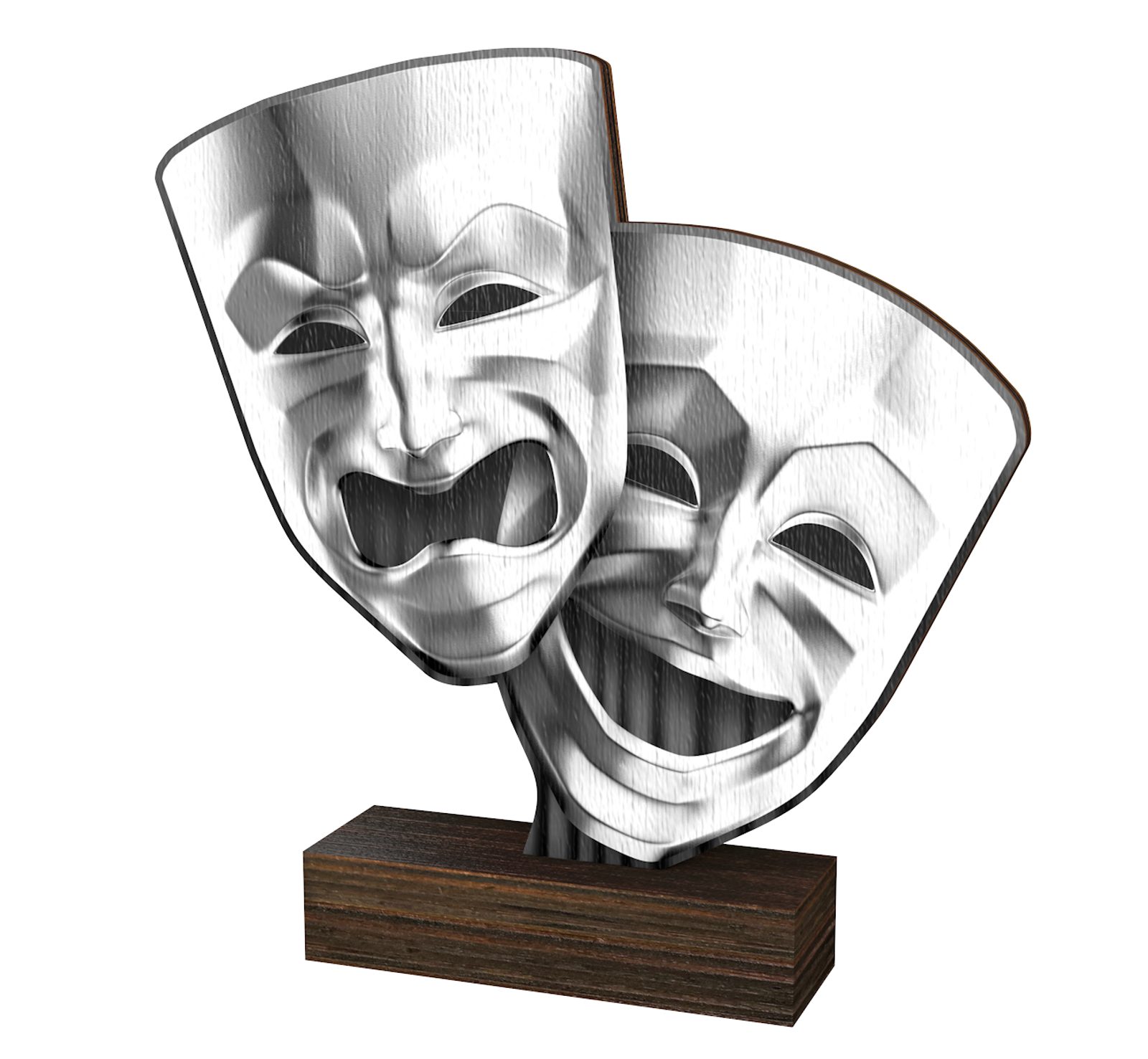 Sierra Classic Drama Theater Real Wood Trophy | Trophy Monster ⭐ USA