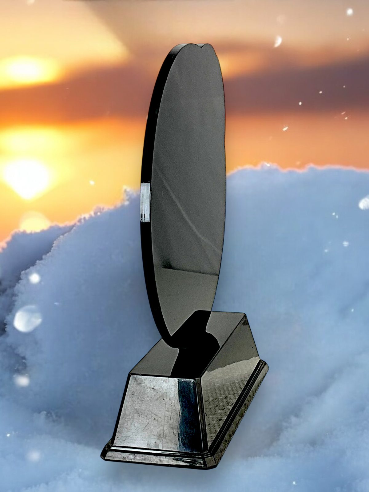 Roswell Black Acrylic Ski Jumping Trophy | Trophy Monster ⭐ USA