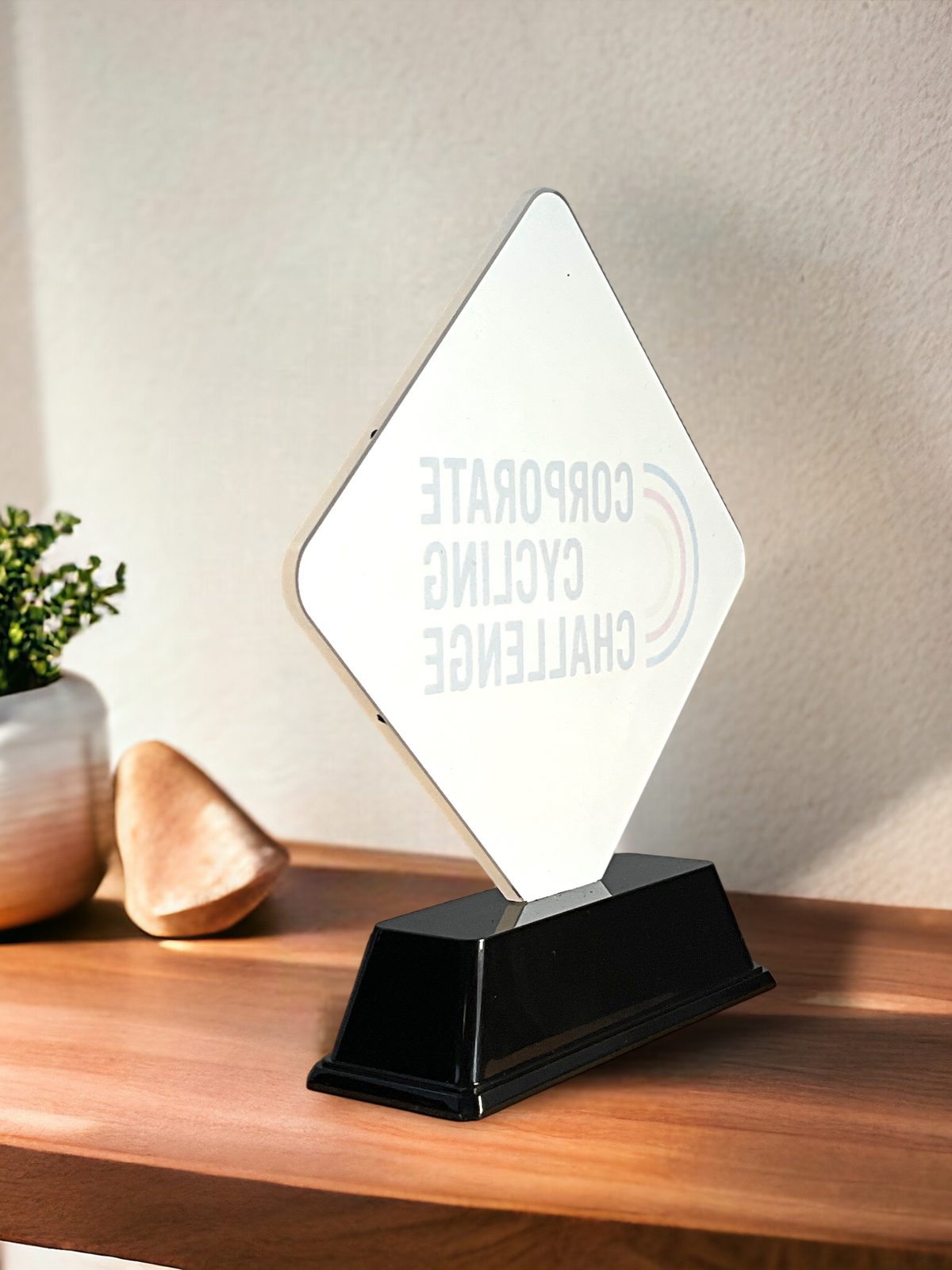 Poway Logo Custom Made Acrylic Award | Trophy Monster ⭐ USA