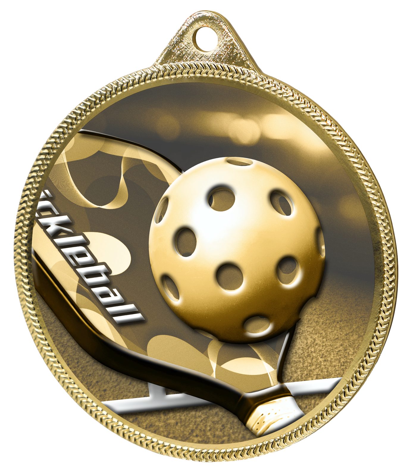 Pickleball Classic Texture 3D Print Gold Medal | Trophy Monster ⭐ USA