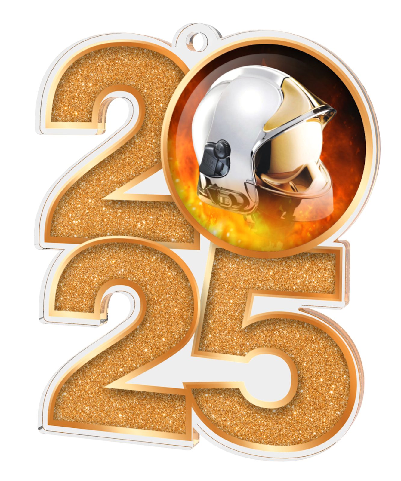 Firefighter 2025 Acrylic Medal | Trophy Monster ⭐ USA