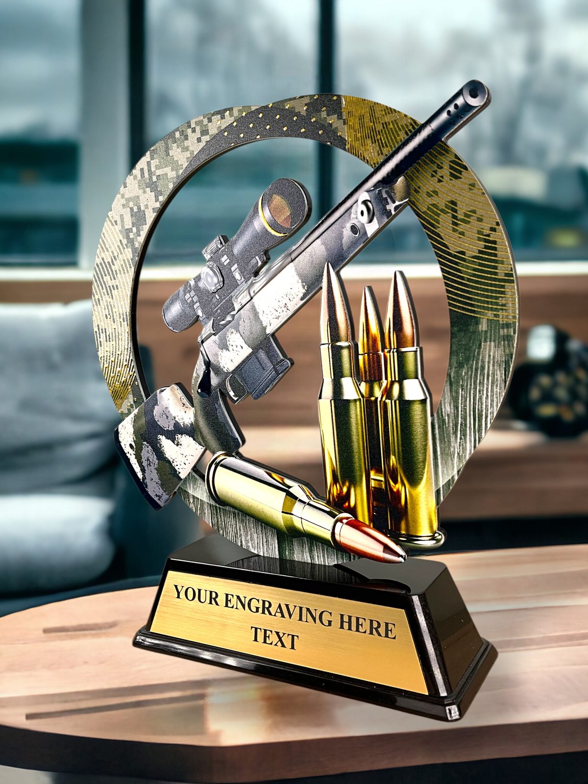 Onyx Stainless Steel Shooting Trophy | Trophy Monster ⭐ USA