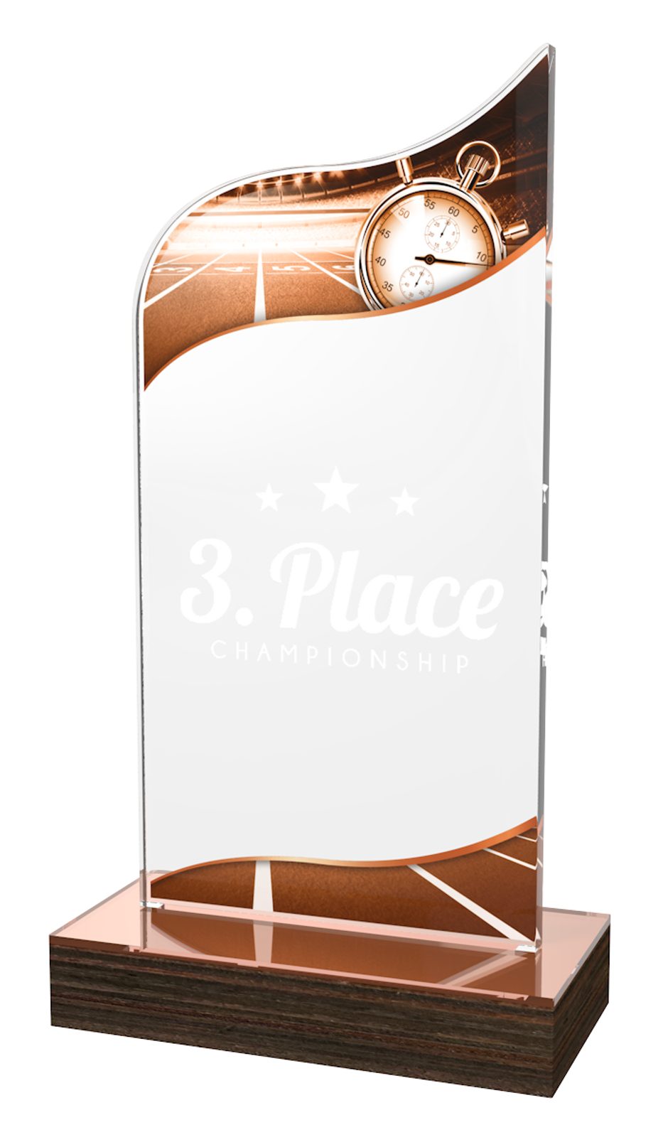 United Acrylic Wood Classic Running Trophy | Trophy Monster ⭐ USA