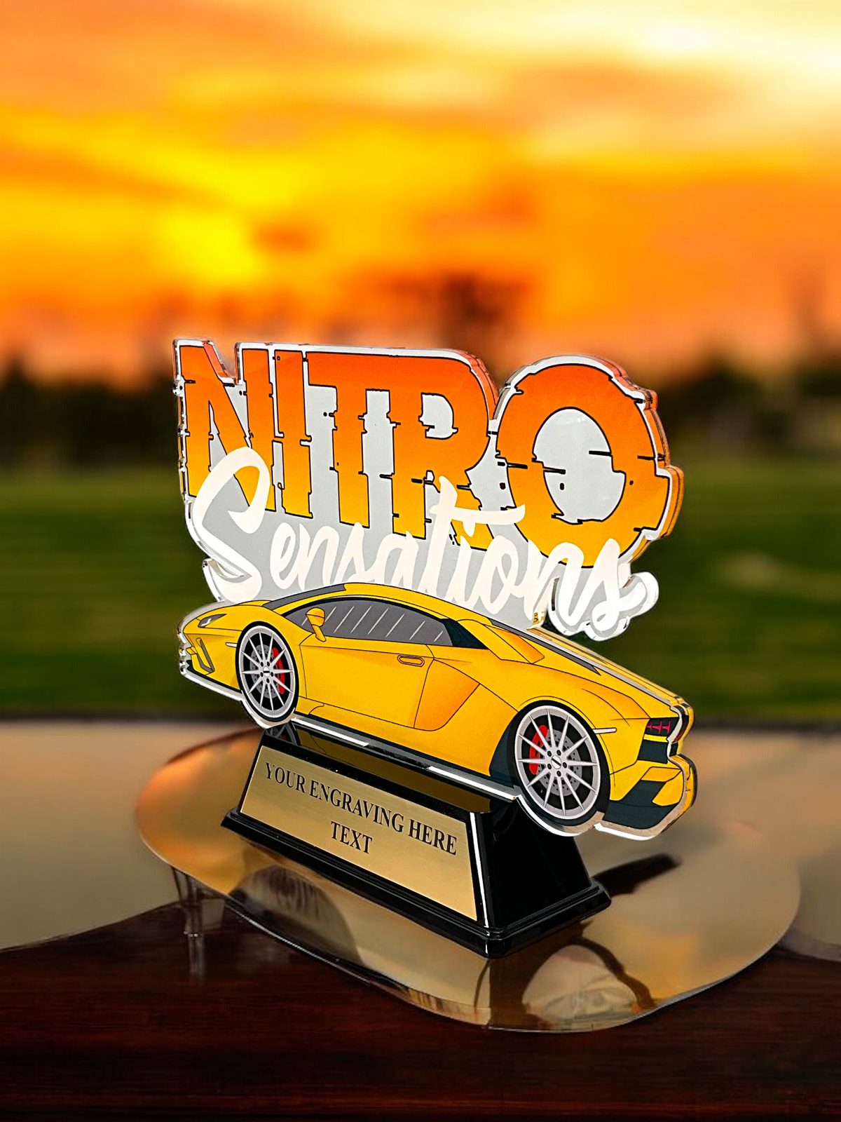 Edison Vehicle Custom Made Acrylic Award | Trophy Monster ⭐ USA