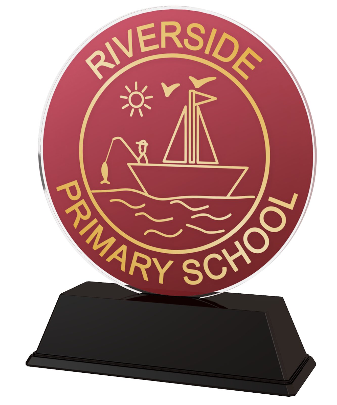 School Logo Custom Acrylic Award | Trophy Monster ⭐ USA