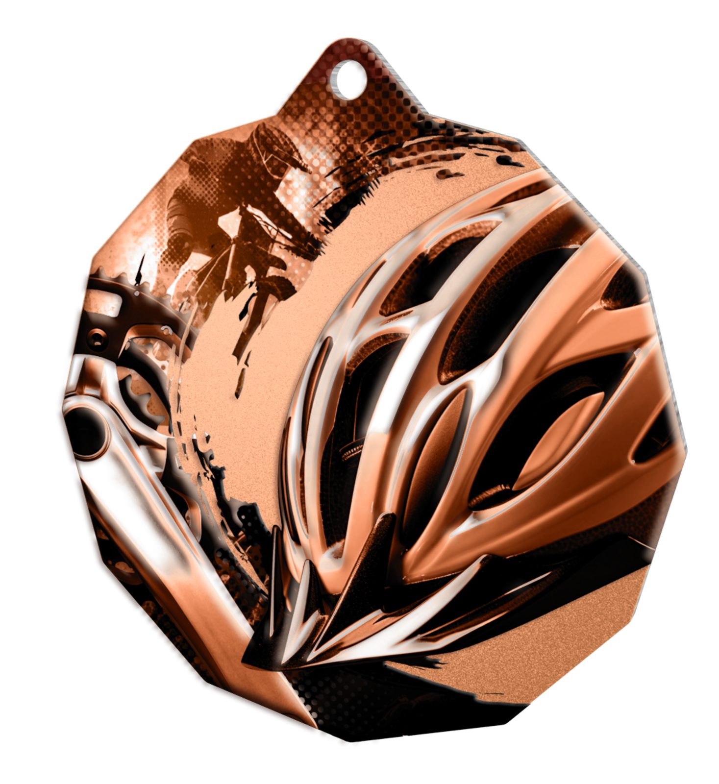 Polygon Classic Stainless Steel Cycling Medal | Trophy Monster ⭐ USA