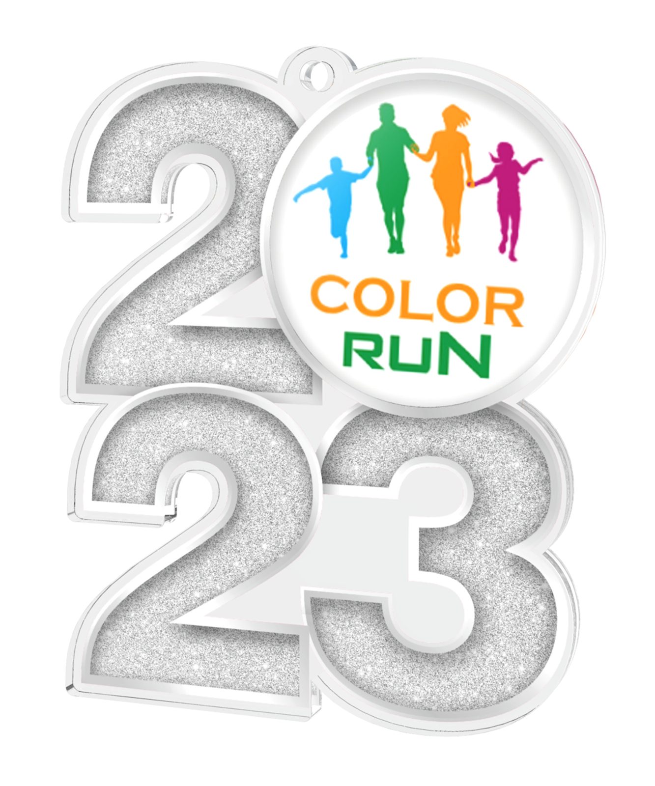 Color Run 2023 Acrylic Medal | Trophy Monster ⭐ USA