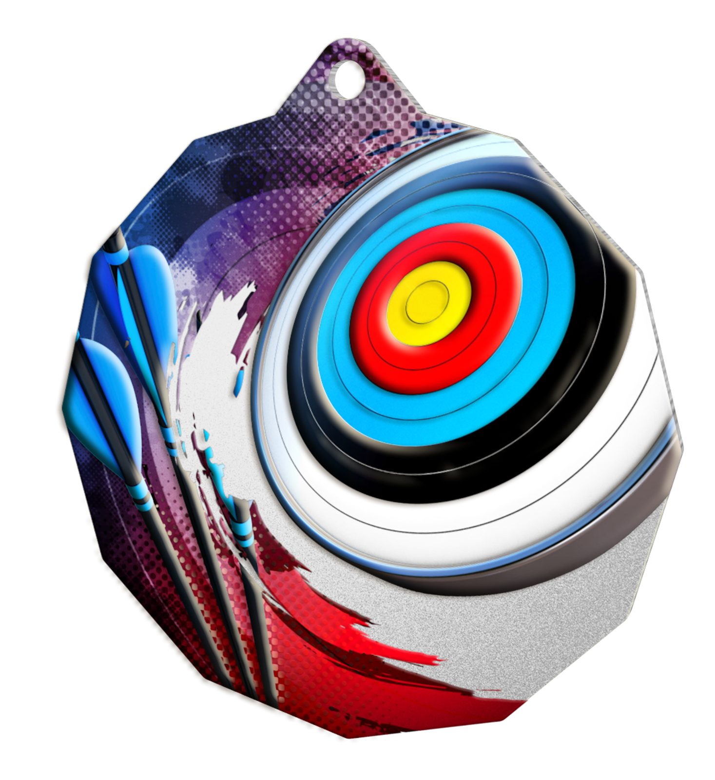 Polygon Stainless Steel Archery Medal | Trophy Monster ⭐ USA