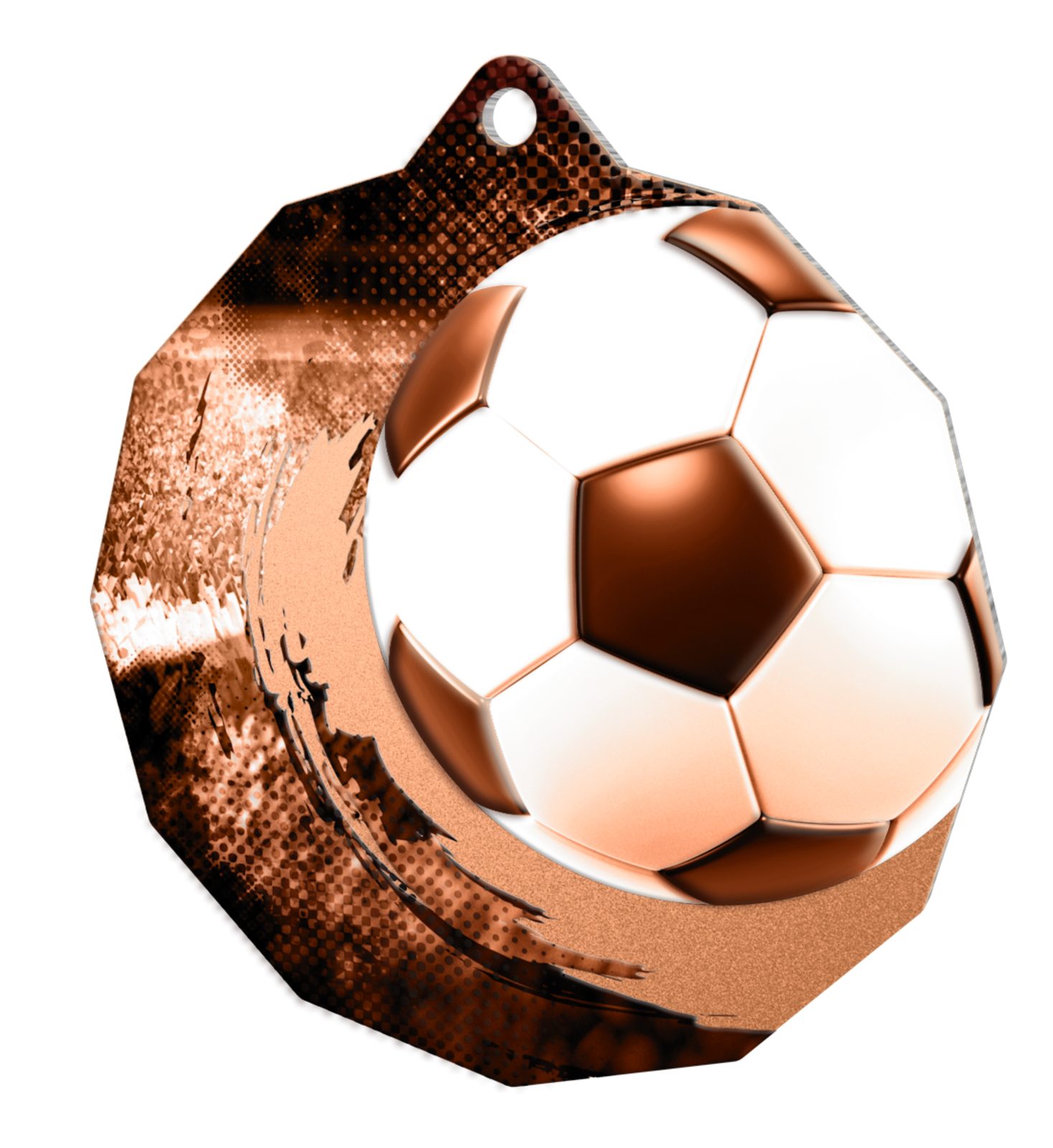 Polygon Classic Stainless Steel Soccer Medal | Trophy Monster ⭐ USA