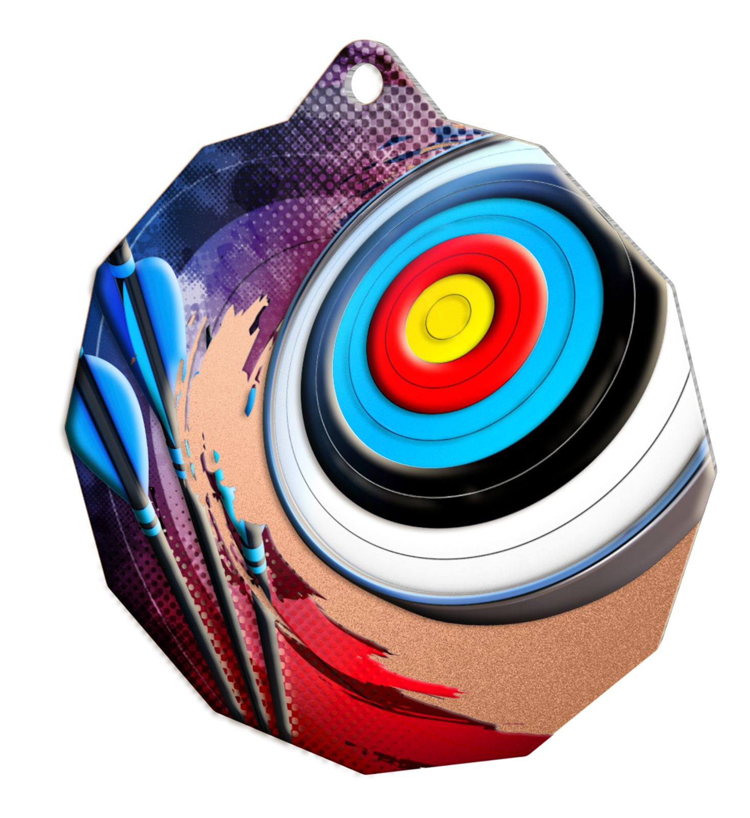 Polygon Stainless Steel Archery Medal | Trophy Monster ⭐ USA