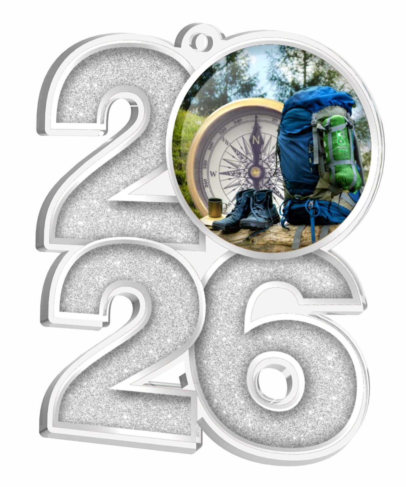 Hiking 2026 Acrylic Medal | Trophy Monster ⭐ USA