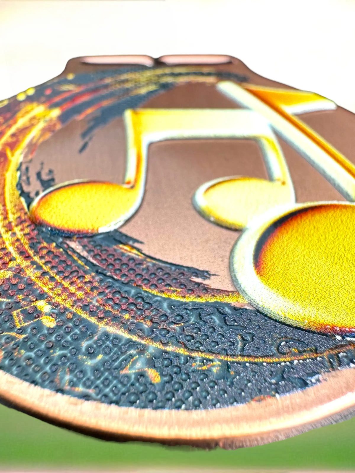 Sacul Music Color Texture 3D Print Medal | Trophy Monster ⭐ USA