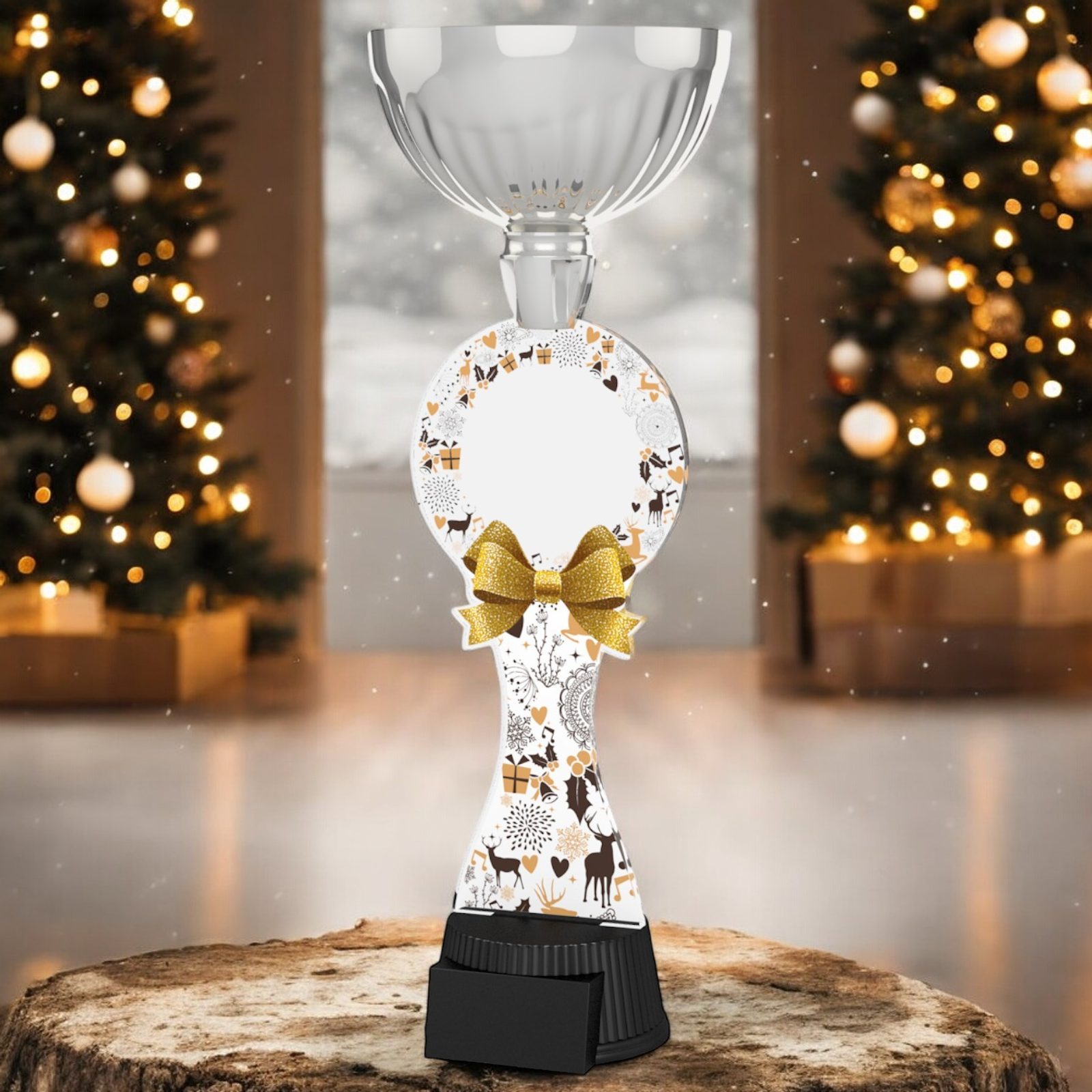 Montreal Christmas White Silver Cup Trophy | Trophy Monster ⭐ USA