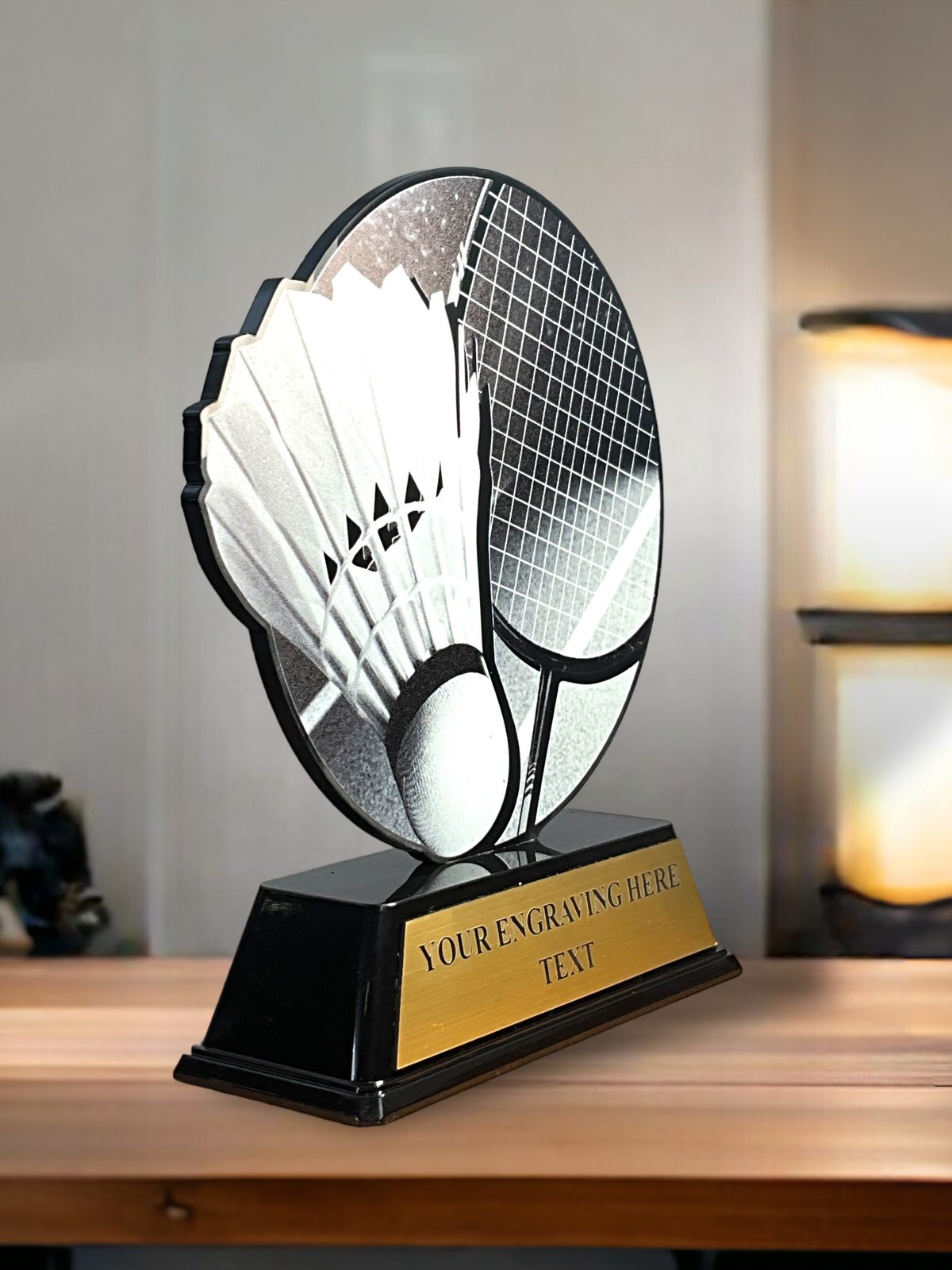 Roswell black acrylic Badminton trophy | Trophy Monster ⭐ USA