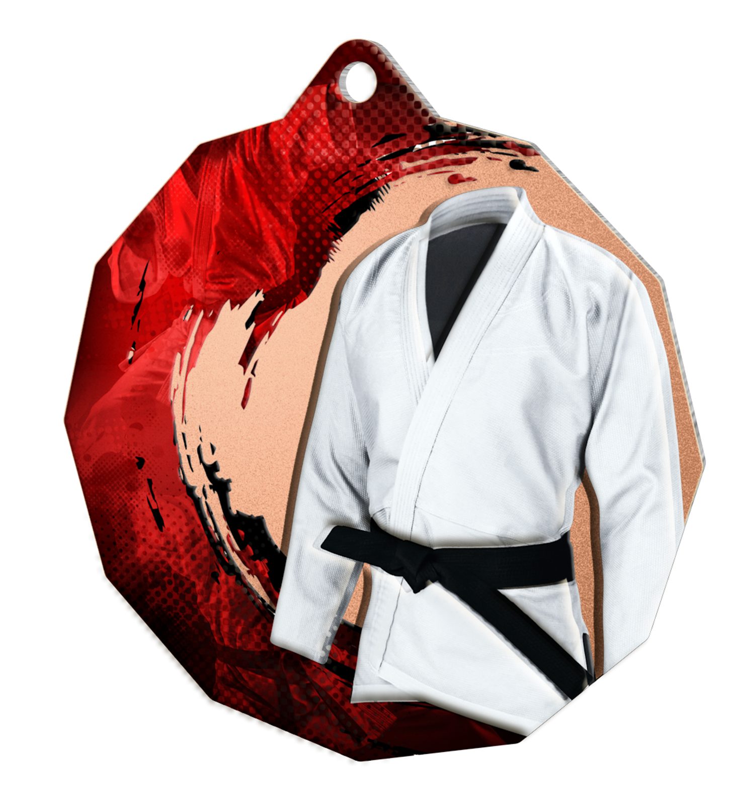 Polygon Stainless Steel Martial Arts Medal | Trophy Monster ⭐ USA
