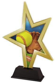 Gold Star Softball Trophy | Trophy Monster ⭐ USA