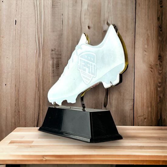 Custom Golden Boot 2D Soccer Trophy | Trophy Monster ⭐ USA