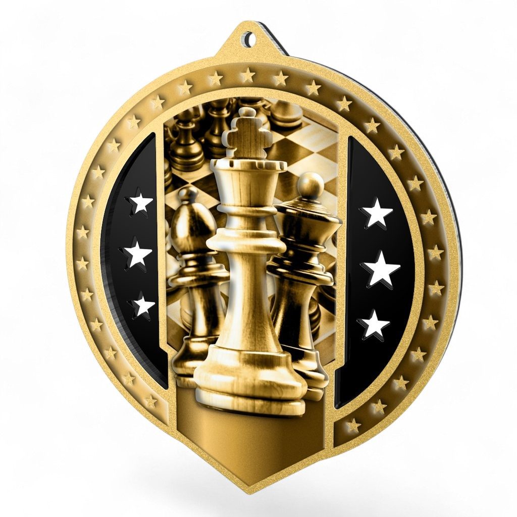 Sentinel Classic Chess Stainless Steel Medal | Trophy Monster