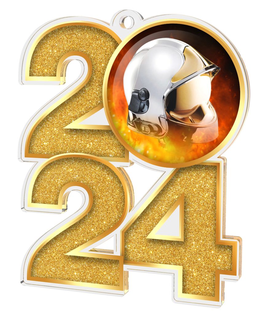 Firefighters 2024 Acrylic Medal | Trophy Monster