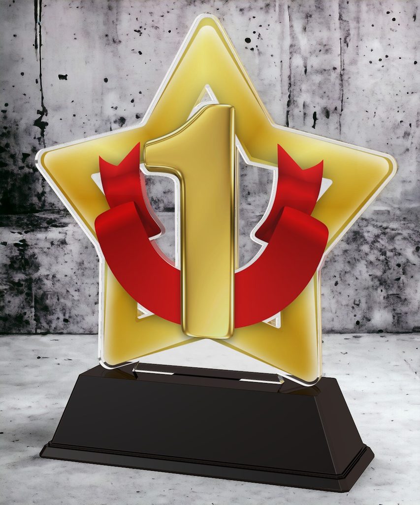 Mini Star 1st Place Gold Trophy | Trophy Monster
