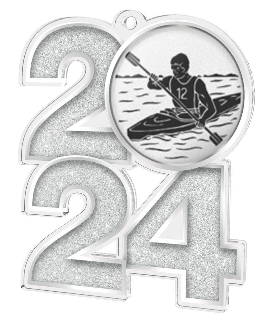 Canoe Kayak 2024 Acrylic Medal | Trophy Monster