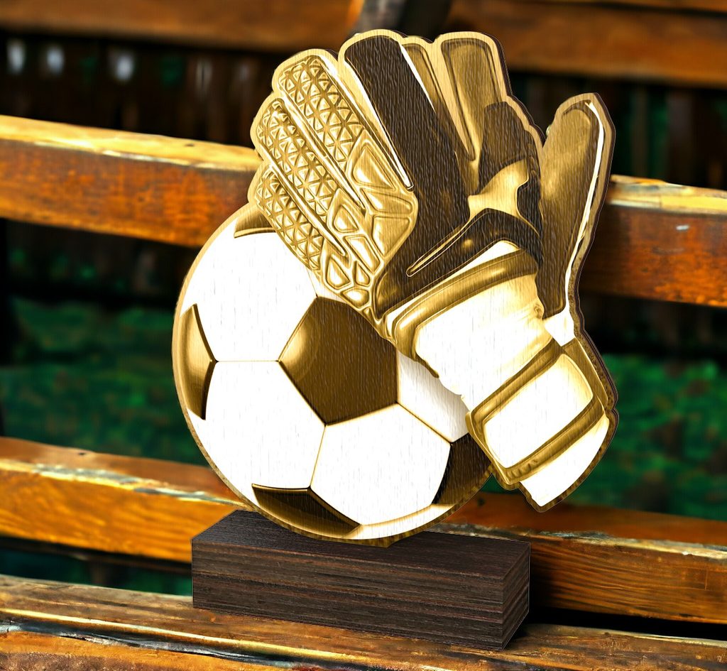 Sierra Classic Football Goalkeeper Wood Trophy | Trophy Monster
