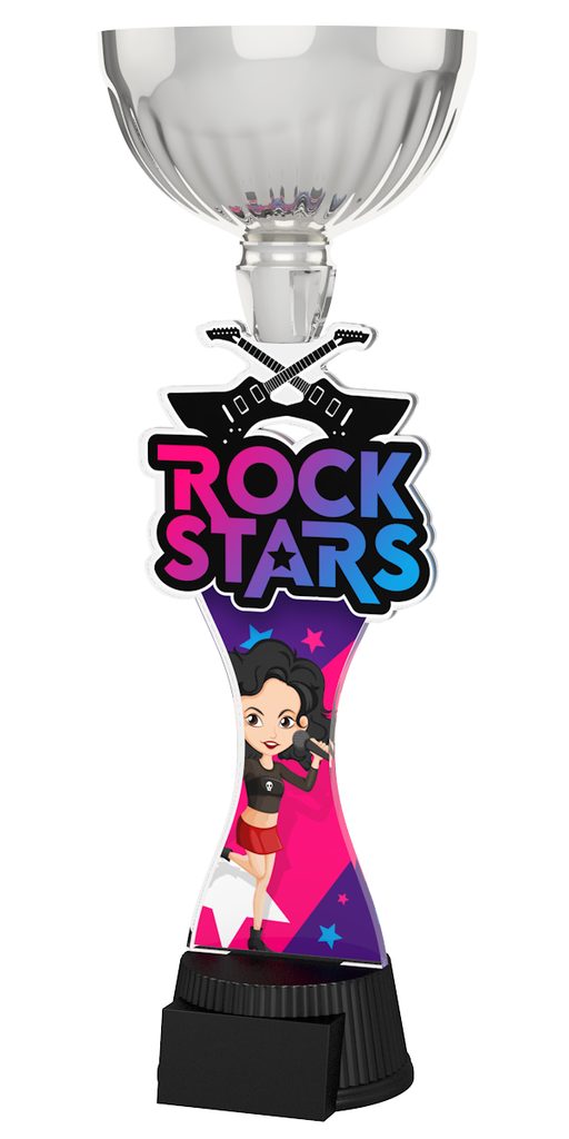 Rock Stars Girls Silver Cup Trophy | Trophy Monster