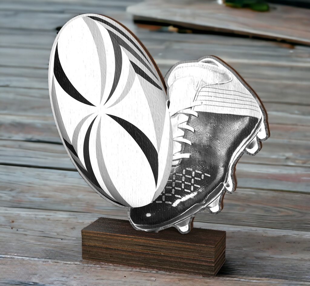 Sierra Classic Rugby Real Wood Trophy | Trophy Monster