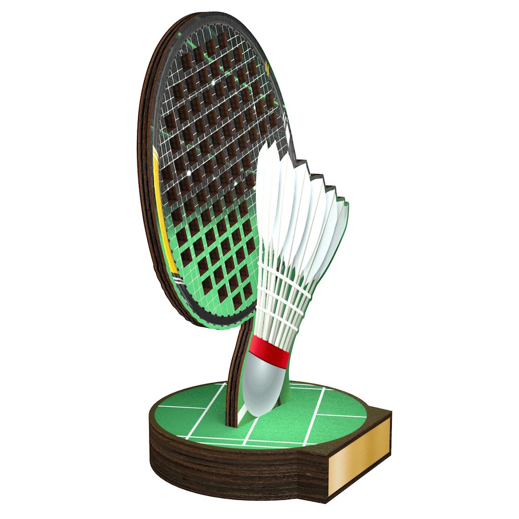 Grove Badminton Real Wood Trophy | Trophy Monster