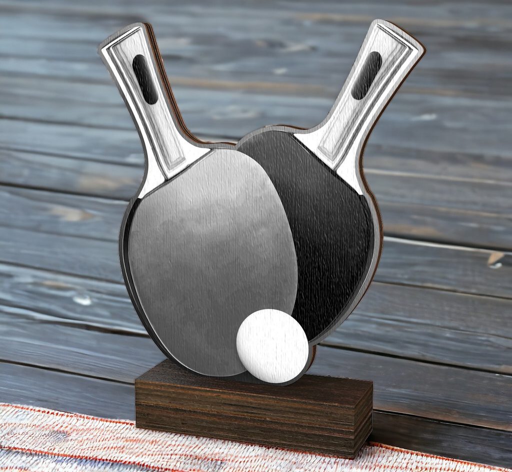 Sierra Classic Table Tennis Real Wood Trophy | Trophy Monster