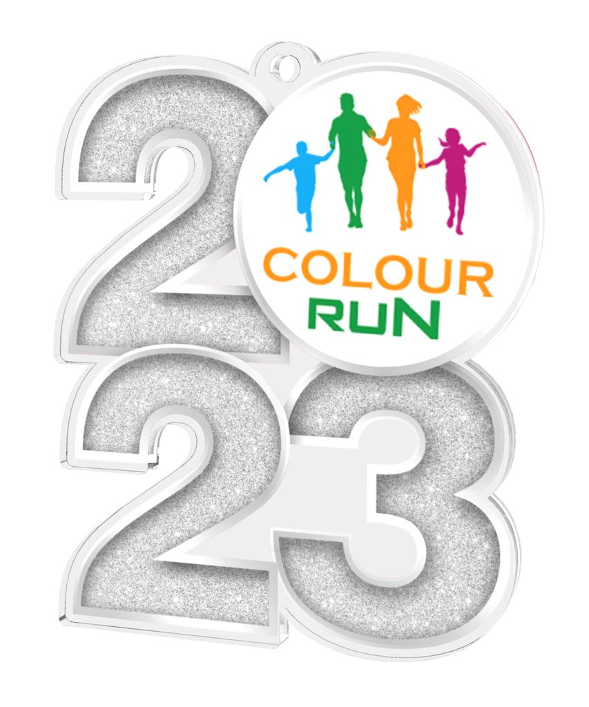 Colour Run 2023 Acrylic Medal | Trophy Monster