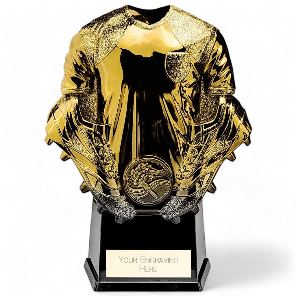 Krol Heavyweight Gold Football Trophy (FREE CLUB LOGO) | Trophy Monster
